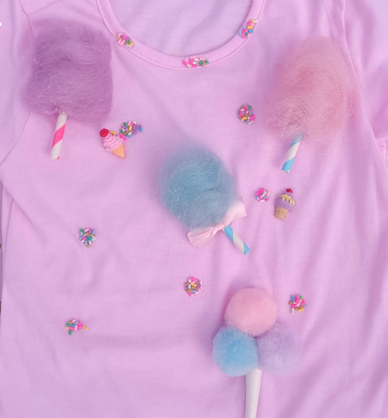 Cotton Candy T-shirt/top, Pink Candy Themed Shirt for Girls/ladies ...