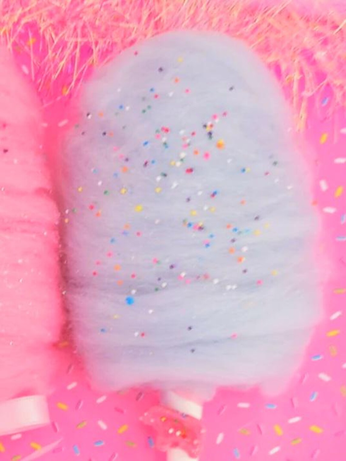 Fake Frosted Animal Cookie Cotton Candy, Fake Cotton Candy, Faux Sugar ...