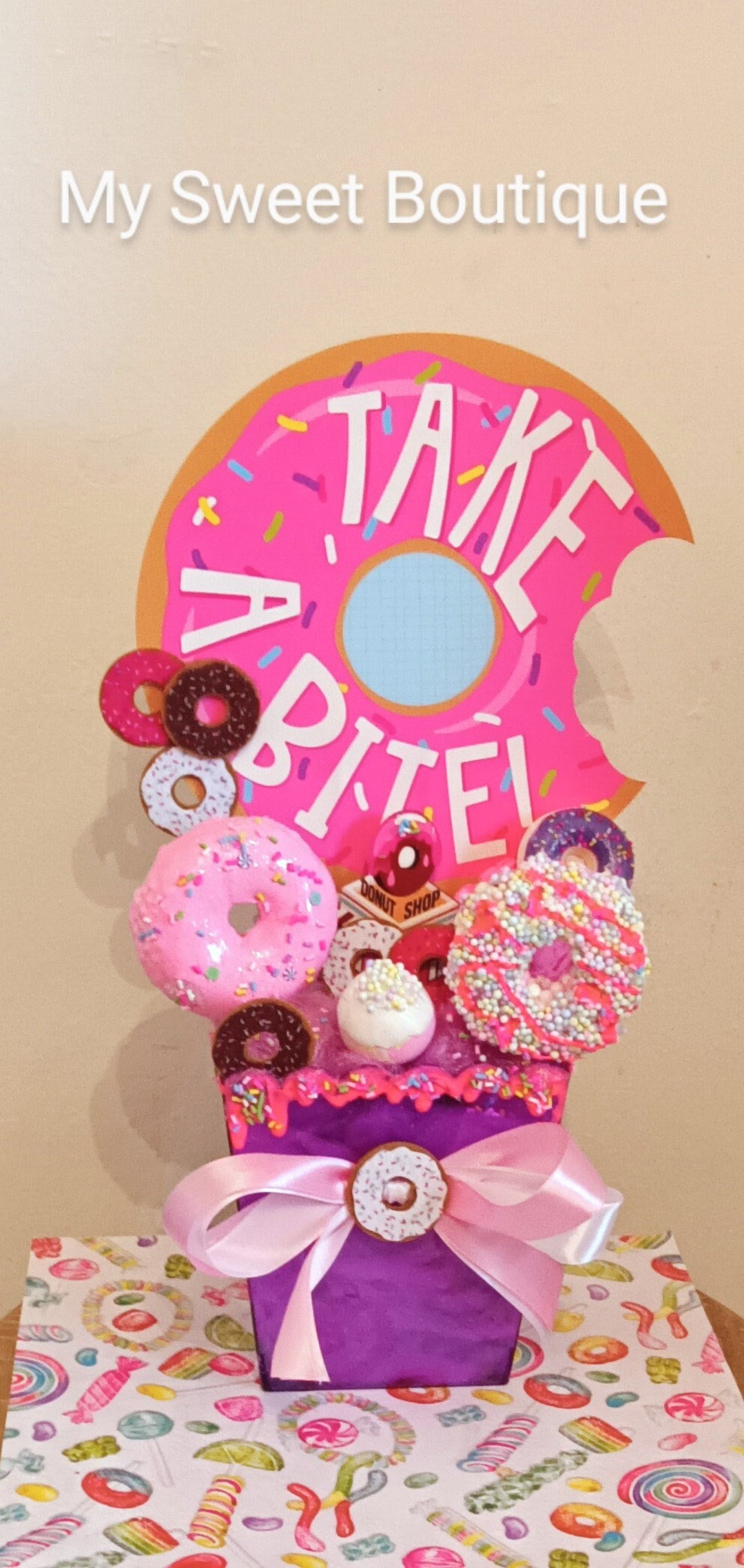 Donut Themed Centerpiece, Donut Party Decor,donut Party Decor, Sweets ...