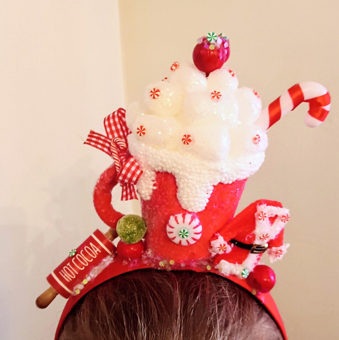 Christmas Themed Headband, Hot Cocoa Headpiece/crown, Hairpiece for the ...