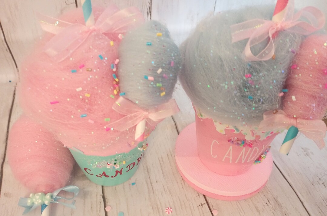 Cotton Candy Tier Tray Decor Cotton Candy Birthday Party - Etsy