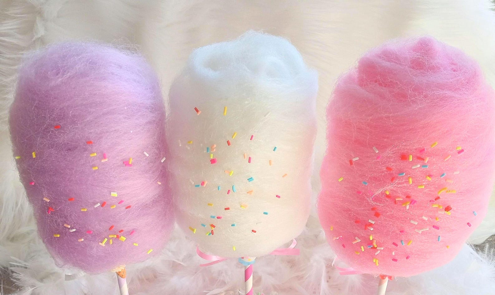 Fake Cotton Candy With Sprinkles, Candyland Decor, Candy Party Decor ...