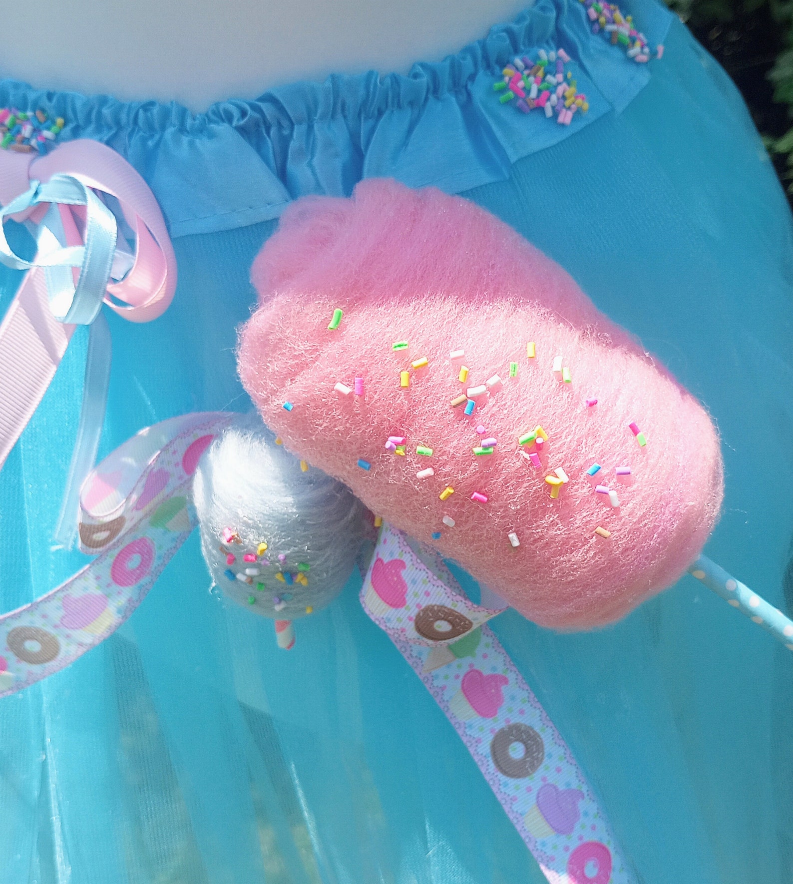 Cotton Candy Tutu/skirt, Cotton Candy Costume With Hairpiece, Ladies ...