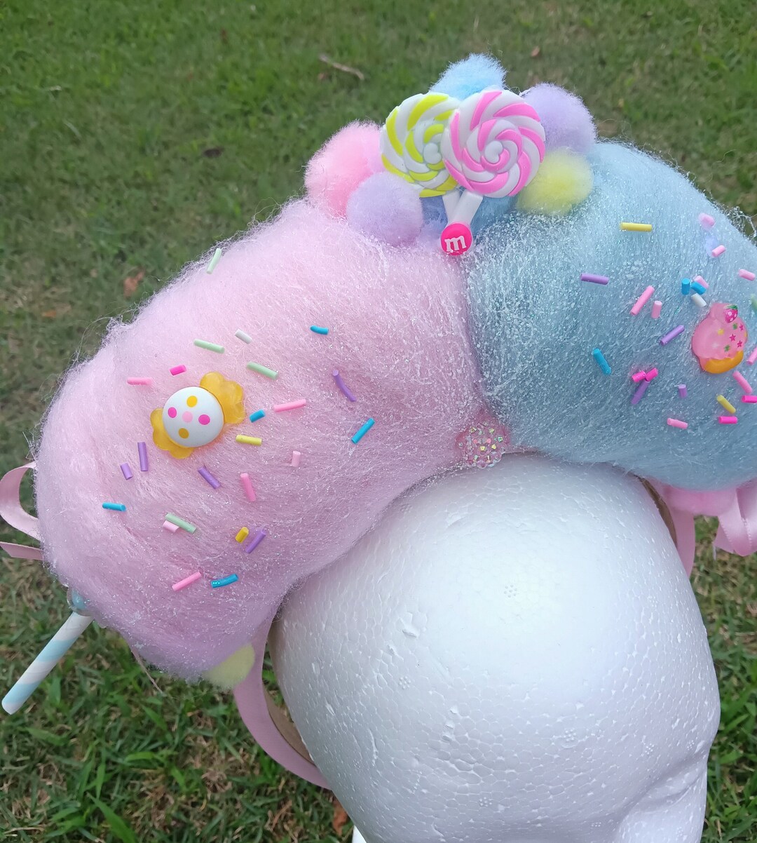Cotton Candy Headband, Cotton Candy Tiara, Candyland Fascinator, Candy ...