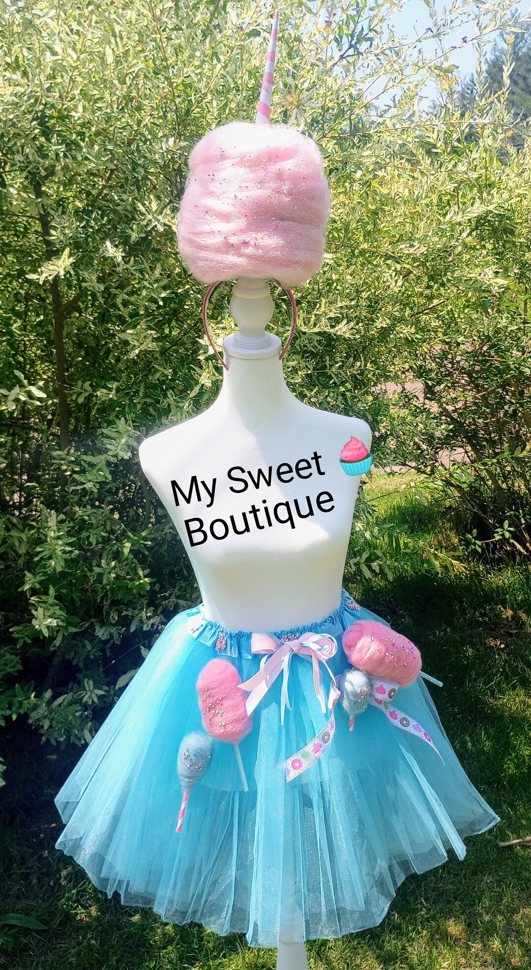 Cotton Candy Tutu/skirt, Cotton Candy Costume With Hairpiece, Ladies ...