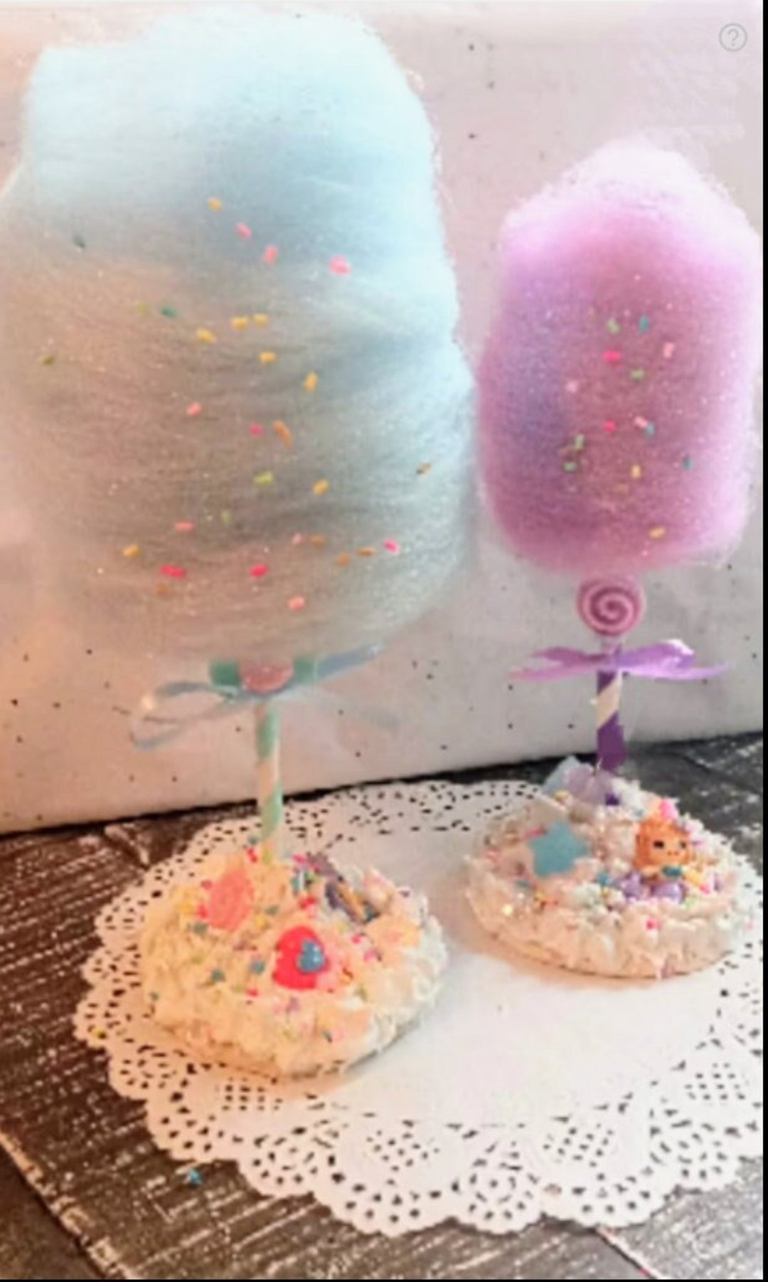 Fake Cotton Candy Decorations Faux Cotton Candy On A Stick Fake Candy Centerpiece Fake Candy 