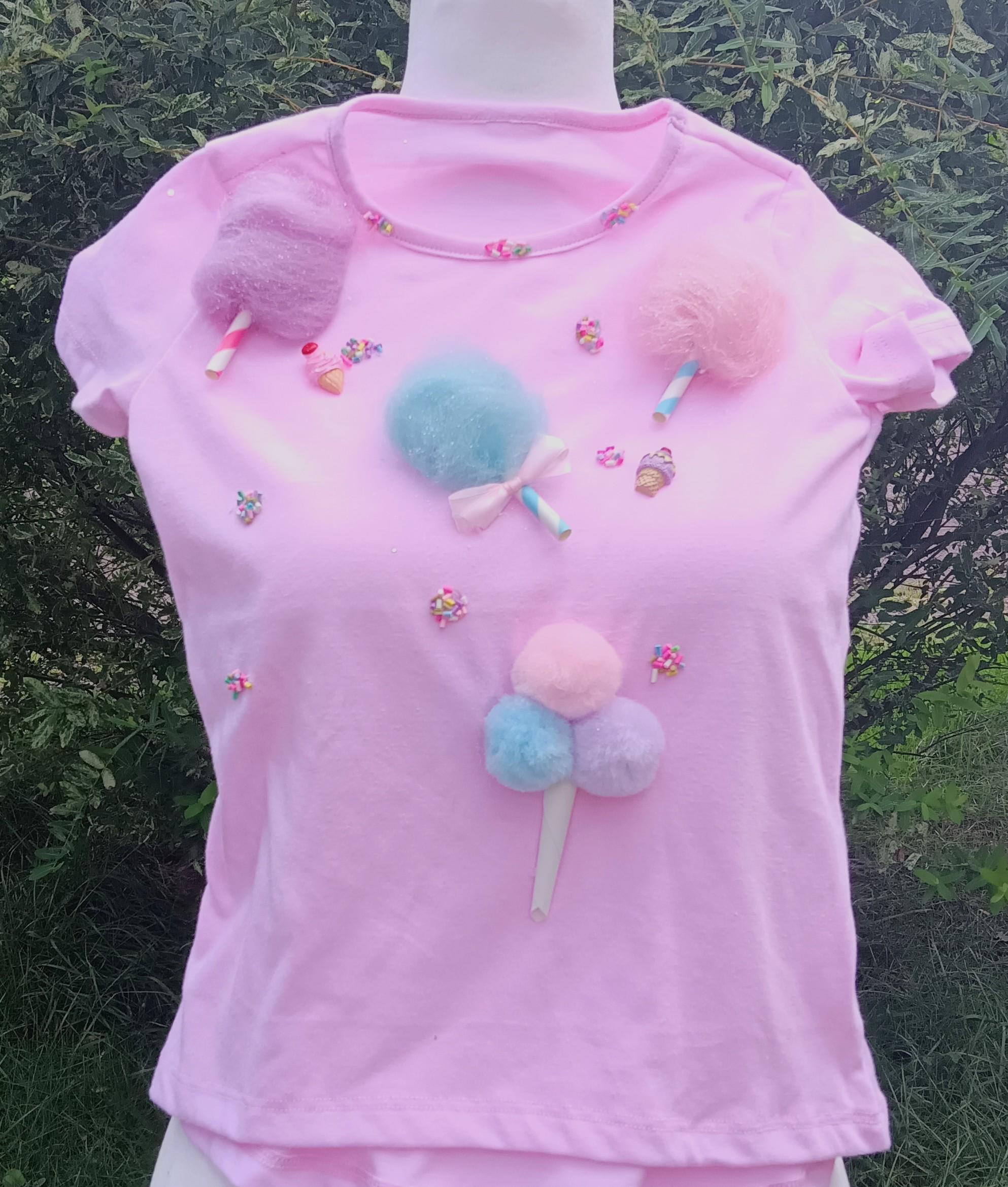 Cotton Candy T-shirt/top, Pink Candy Themed Shirt for Girls/ladies ...