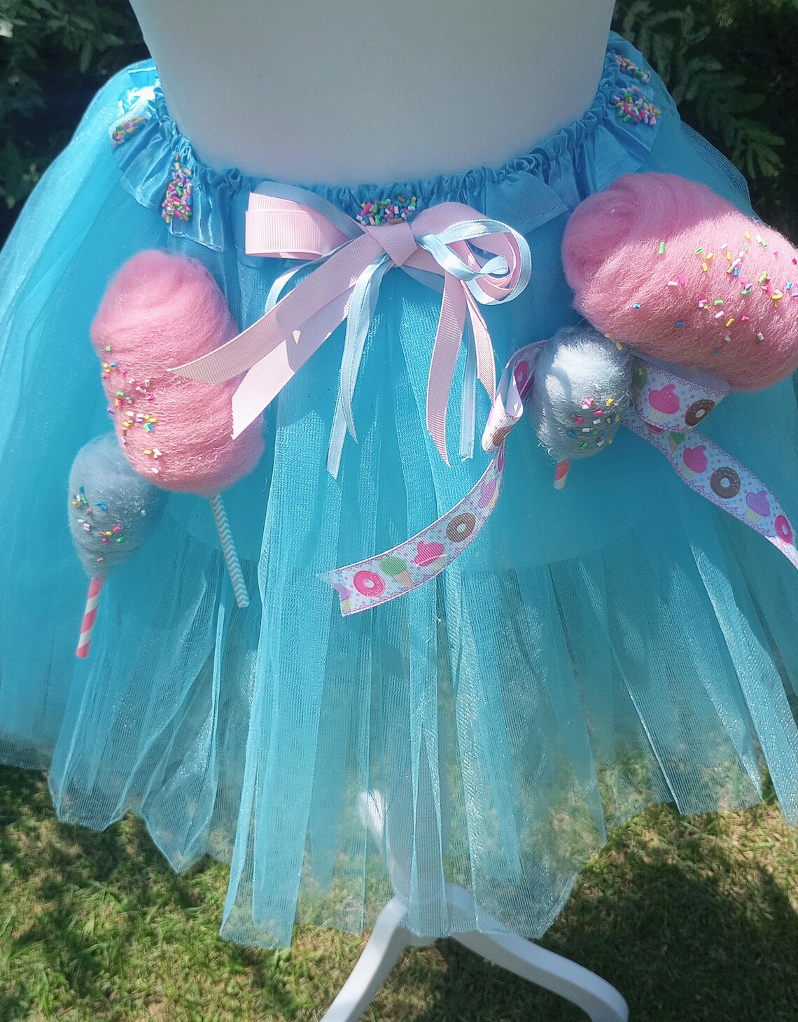 Cotton Candy Tutu/skirt, Cotton Candy Costume With Hairpiece, Ladies ...