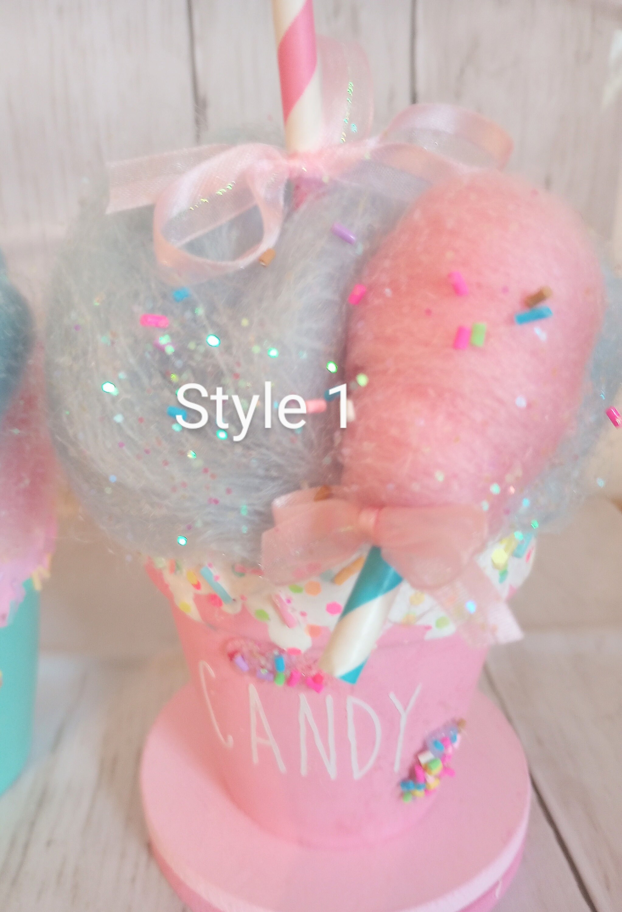 Cotton Candy Tier Tray Decor Cotton Candy Birthday Party - Etsy