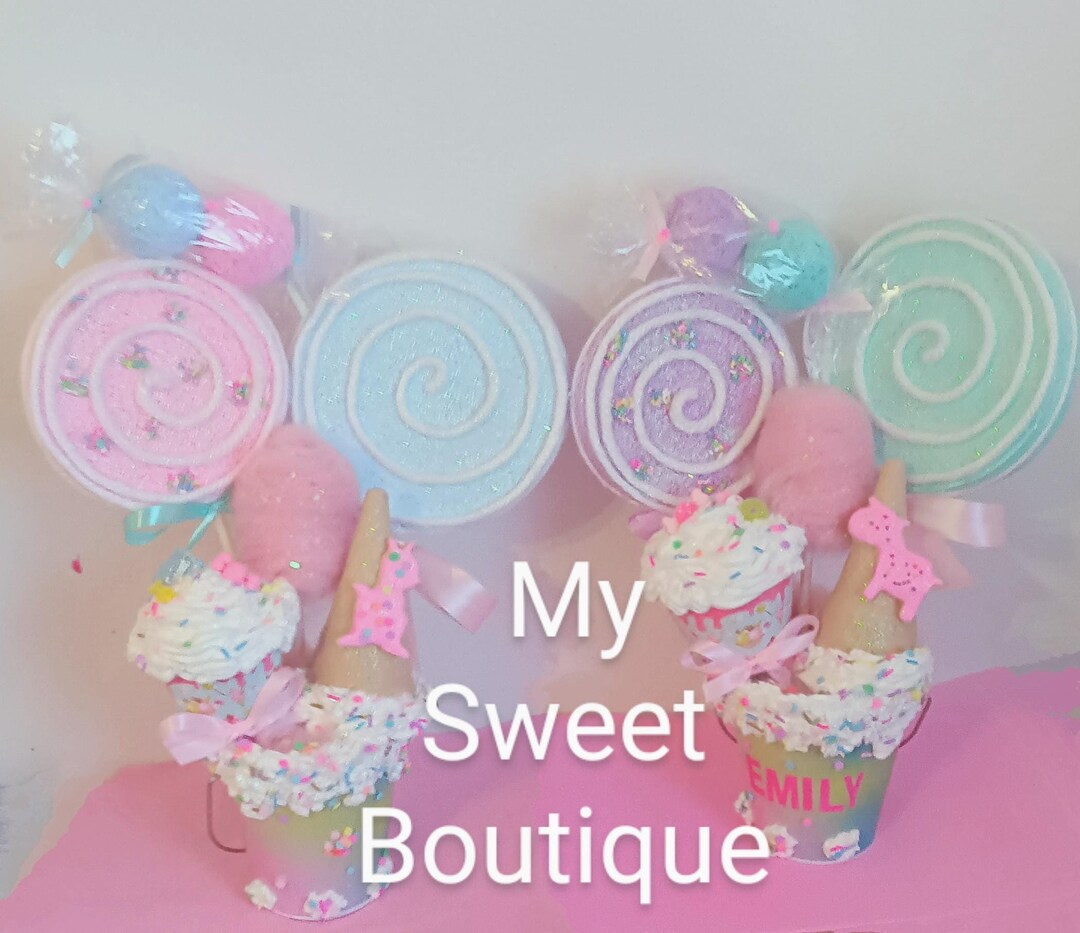 Ice Cream Party Table Top Decorations, Candyland Centerpiece ...