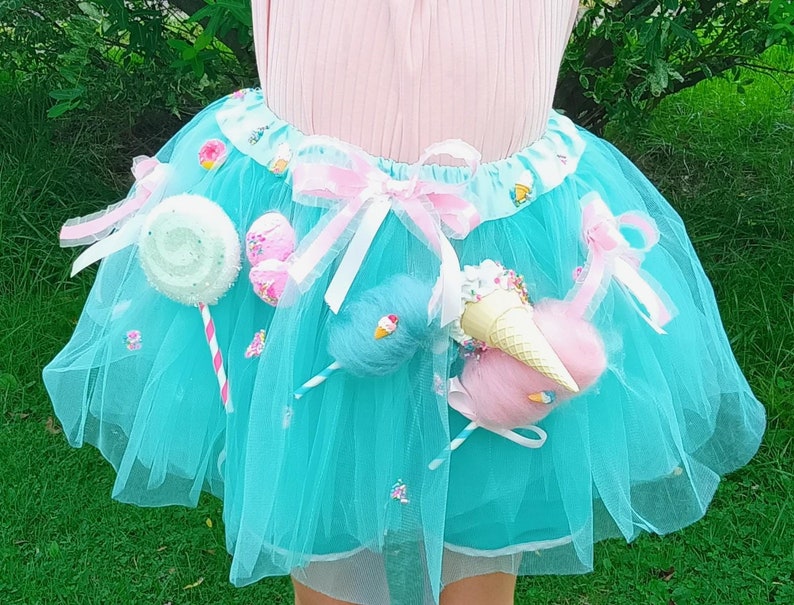 Candy Themed Tutu Skirt, Girls and Ladies Ice Cream Outfit, Sweet ...