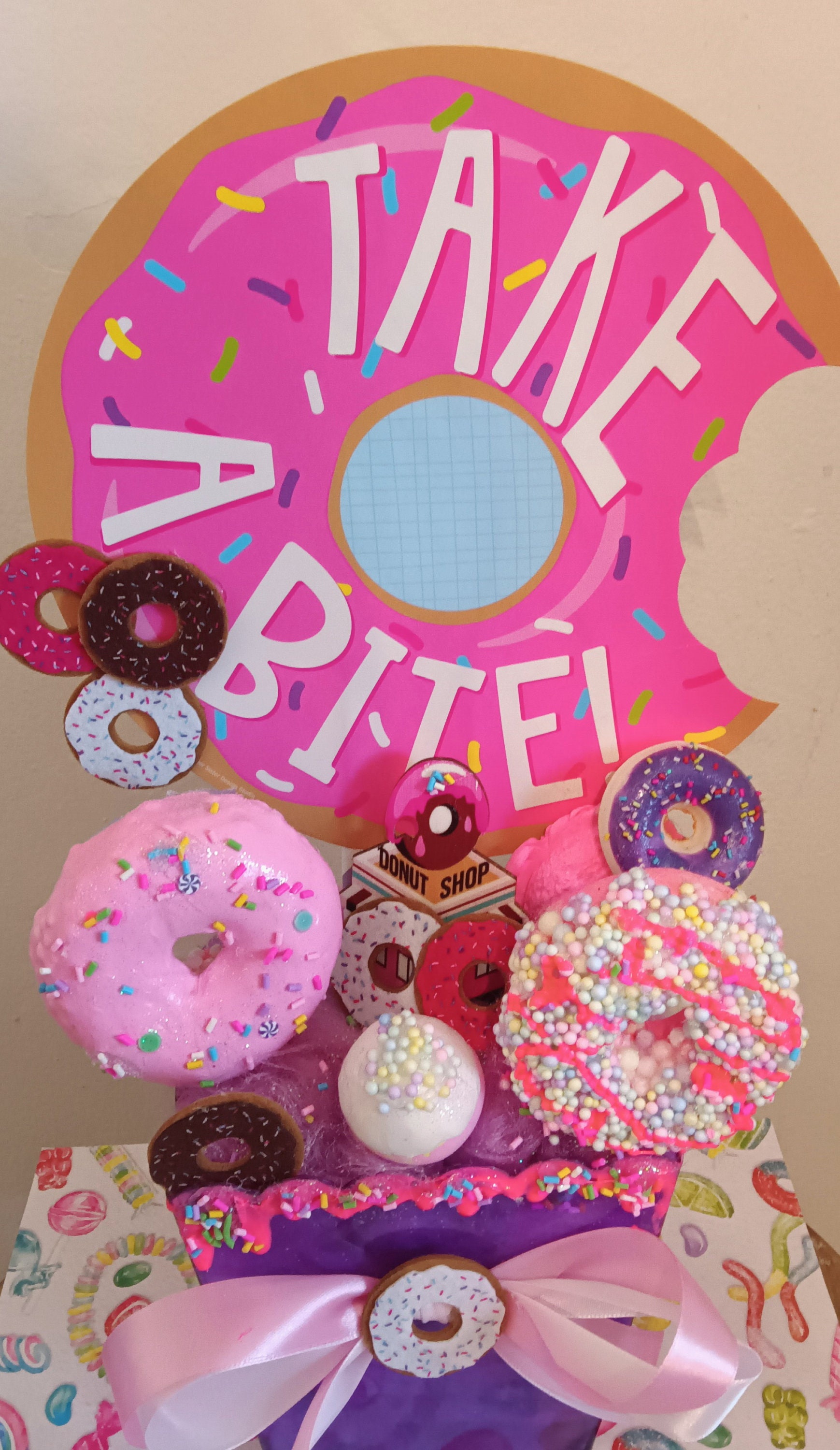 Donut Themed Centerpiece, Donut Party Decor,donut Party Decor, Sweets ...