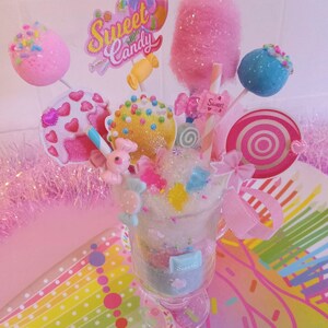 Fake Candy Parfait, Faux Milkshake, Candy Centerpieces, Candyland Party ...