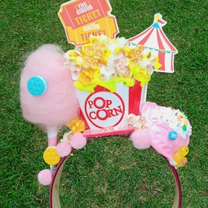 Carnival/circus Themed Headpiece, Popcorn Headband, Carnival Tiara ...