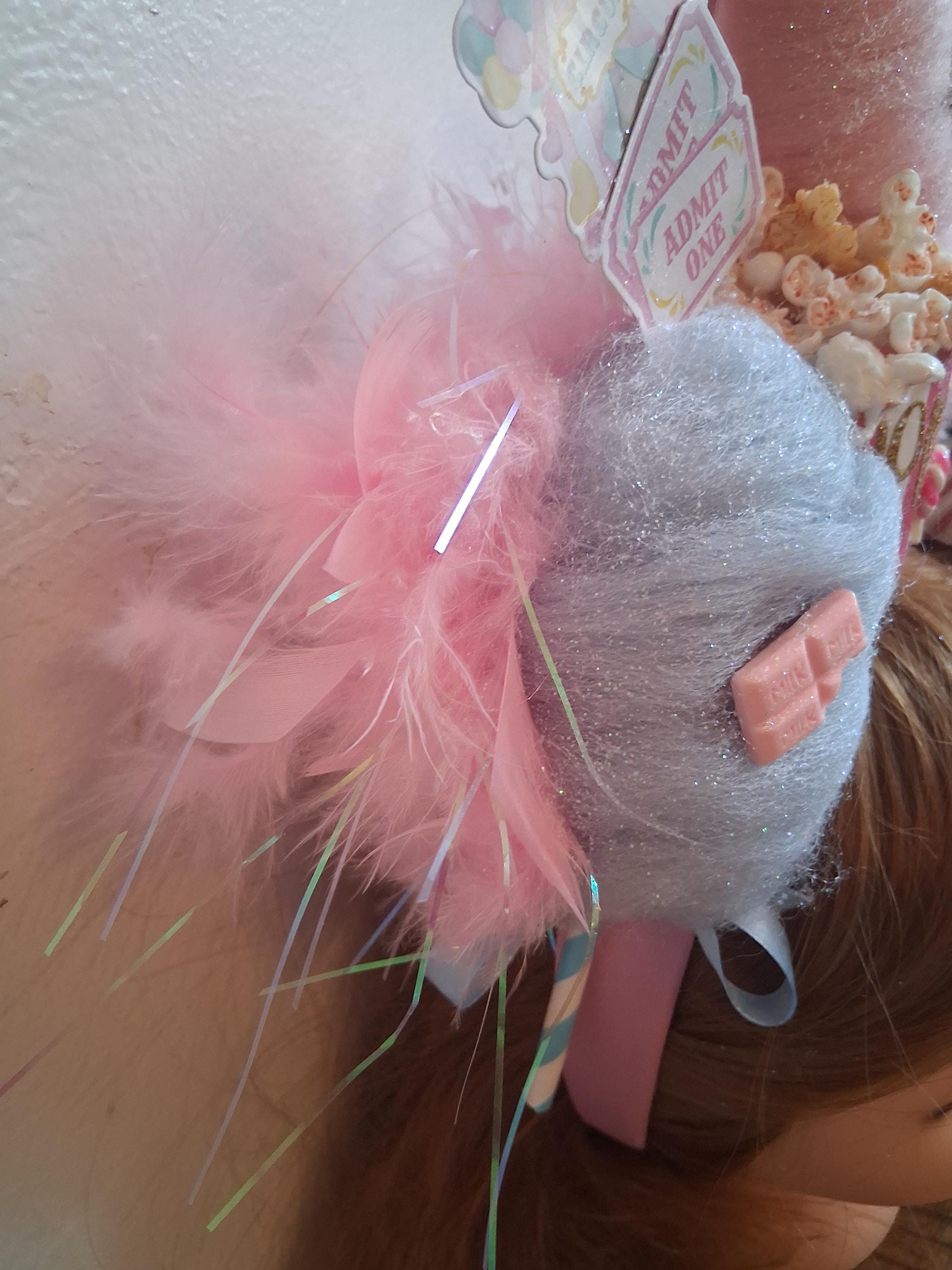 Popcorn Headband/headpiece, Pink Themed Popcorn Carnival Themed ...