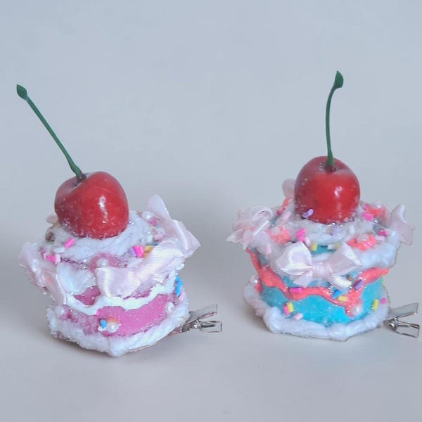 Fake Cake Hair Clips - Etsy