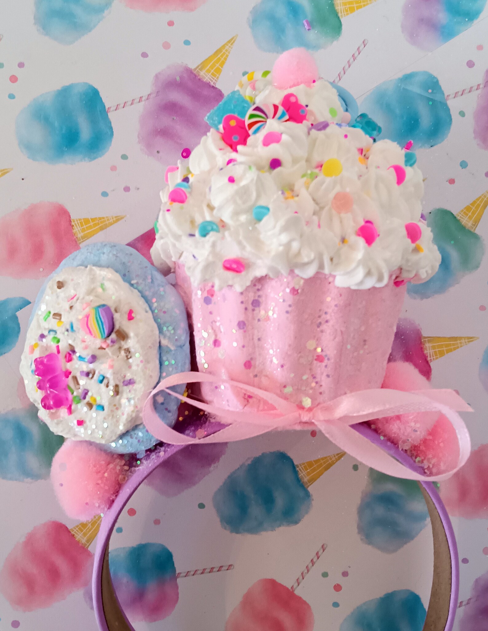 Cupcake/sugar Cookie Fascinator, Fake Food Headband, Sweets Tiara ...