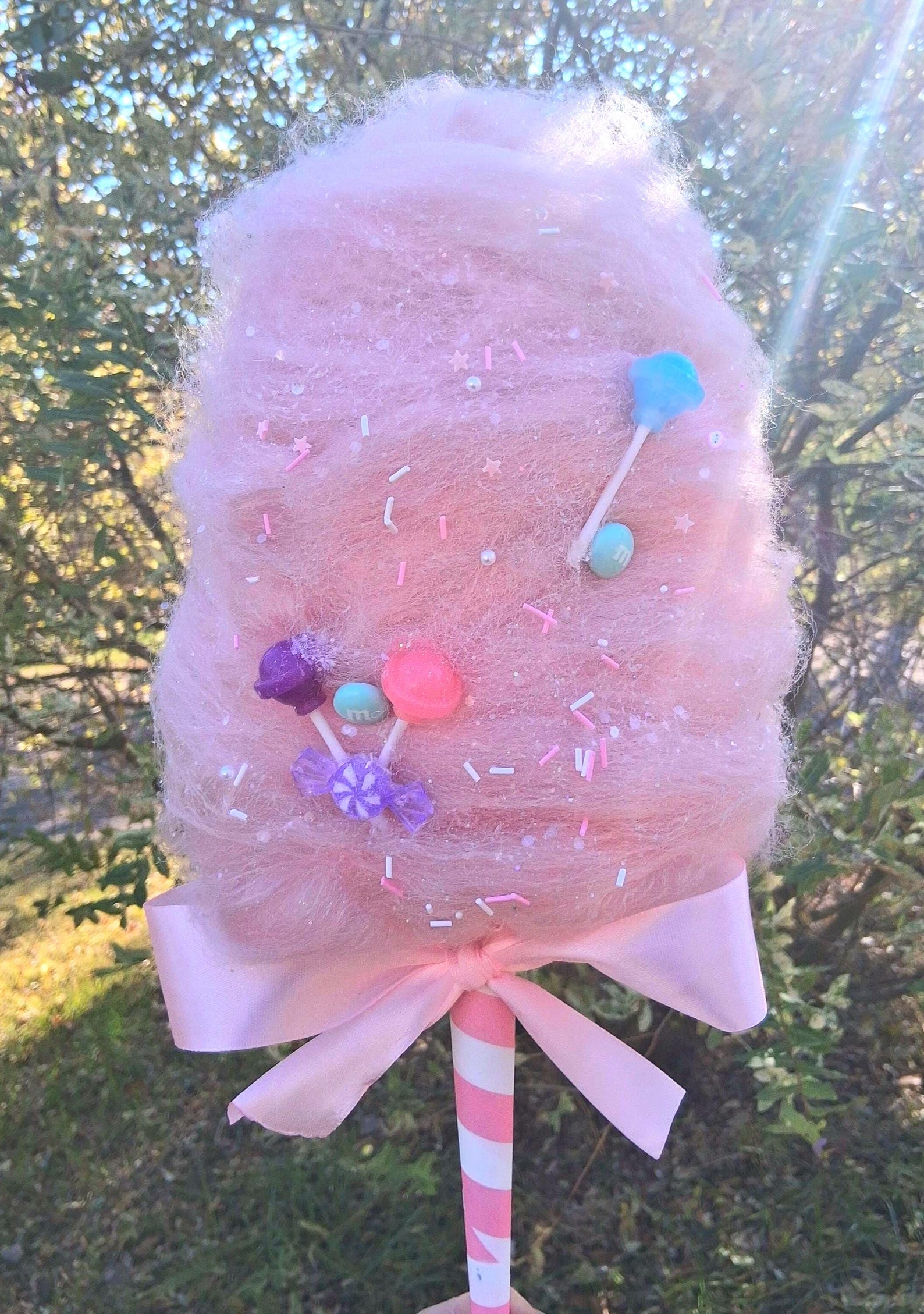 Faux Cotton Candy With Extra Sweets, Artificial Sugar Floss, Candyland ...