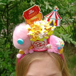 Carnival/circus Themed Headpiece, Popcorn Headband, Carnival Tiara ...