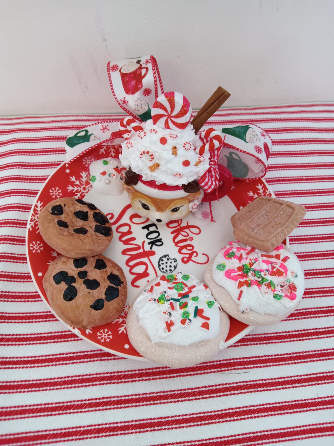 Cookie Plate for Santa, Fake Cookie Plate, Fake Christmas Cookies ...