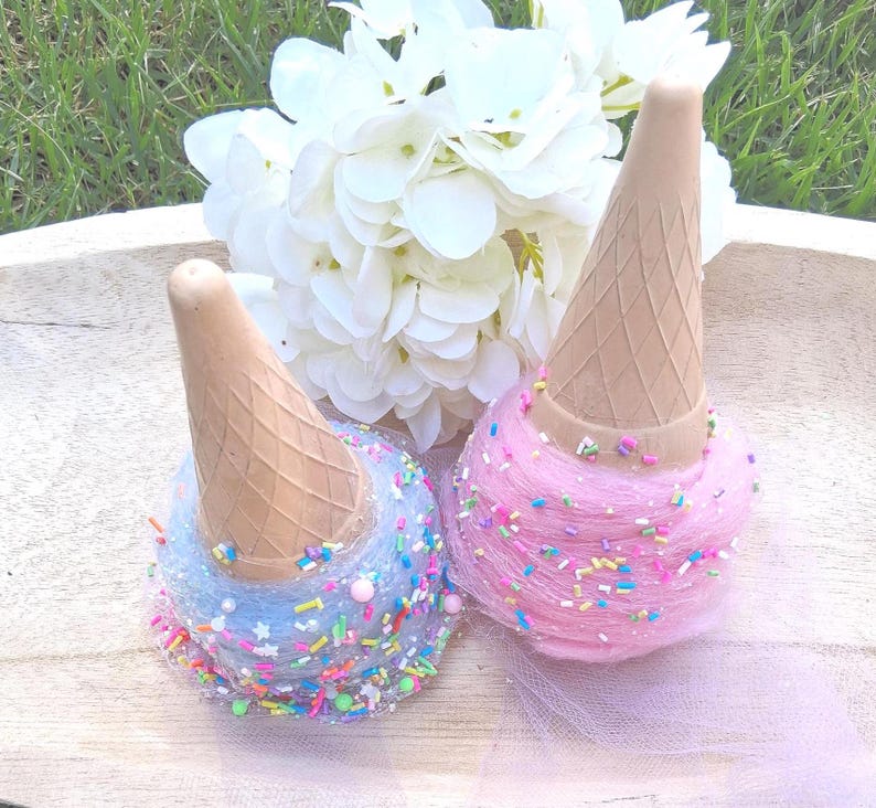 Upside-down Ice Cream Cone Fascinator, Cotton Candy Ice Cream Hairpiece ...