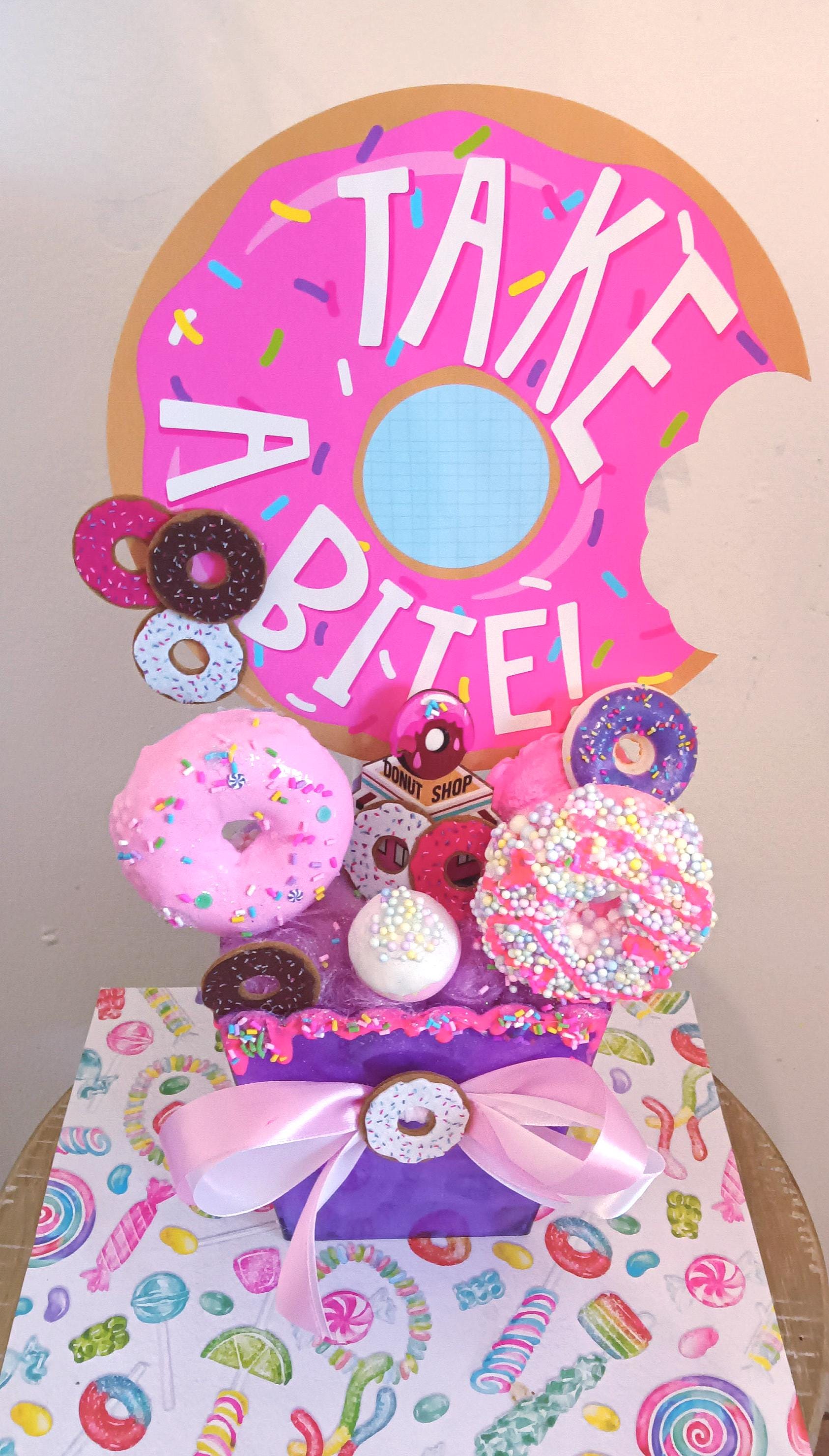 Large Donut Themed Centerpiece, Donut Party Decor, Sweets Arrangement ...