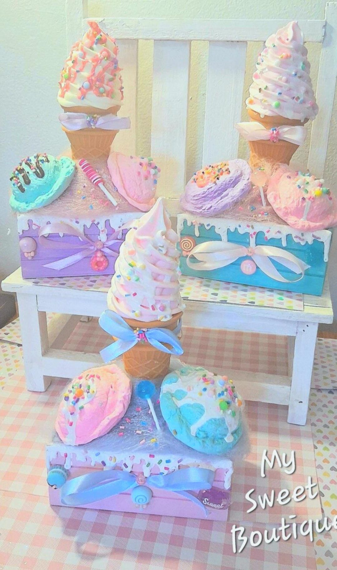 Ice Cream Party Centerpieces, Summer Birthday Decorations, Ice Cream ...