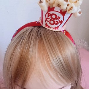 Popcorn Headband, Popcorn Tiara, Fake Food Hairpiece, Circus/carnival ...