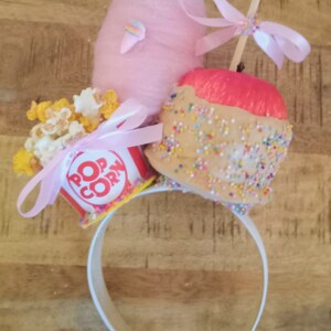 Caramel Apple Headband, Circus Tiara/crown, Popcorn Hairpiece, Carnival ...
