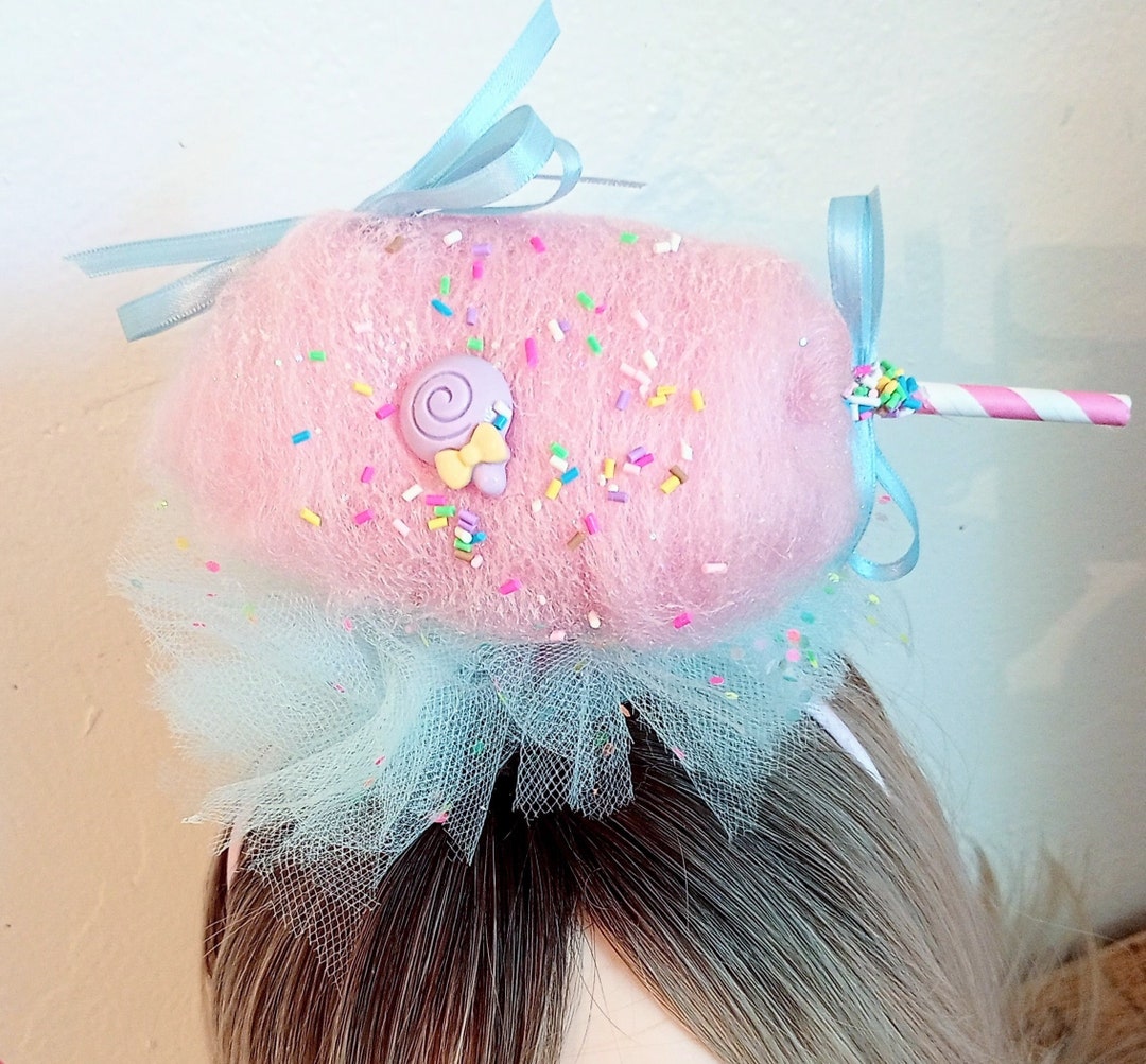 Cotton Candy Headband, Fake Food Hairpiece, Candy Tiara, Candyland ...