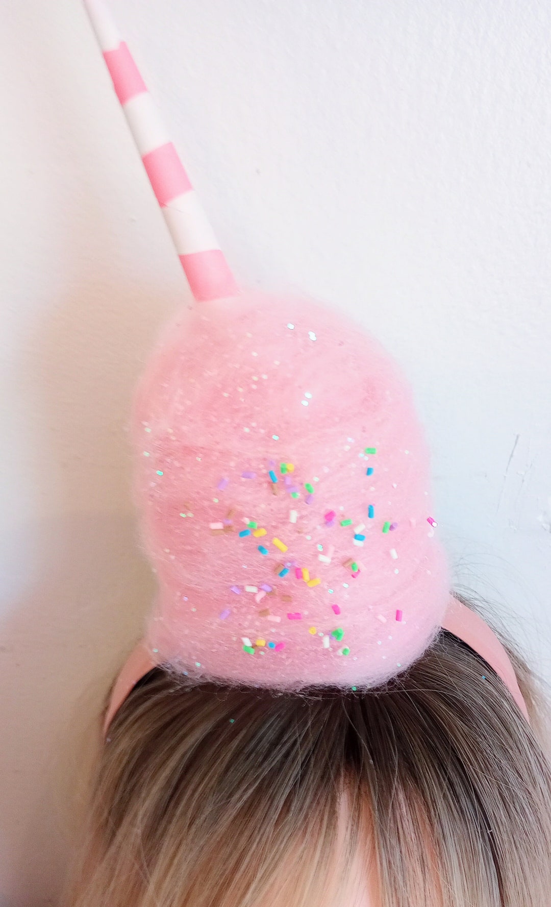 Customizeable Cotton Candy Headband, Candy Hairpiece, Upside-down ...