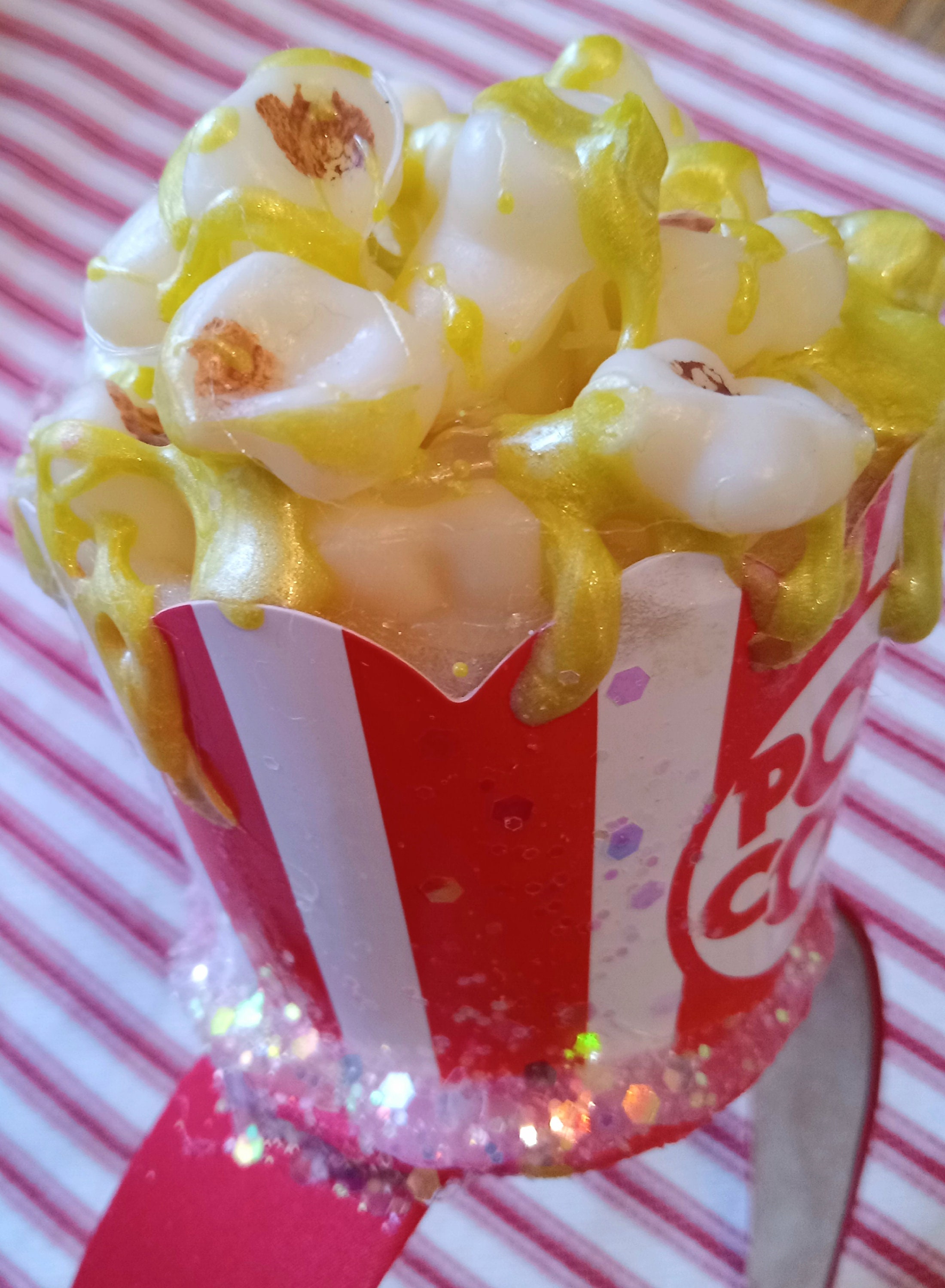 Popcorn Headband With Fake Butter, Carnival/circus Hairpiece, Popcorn ...