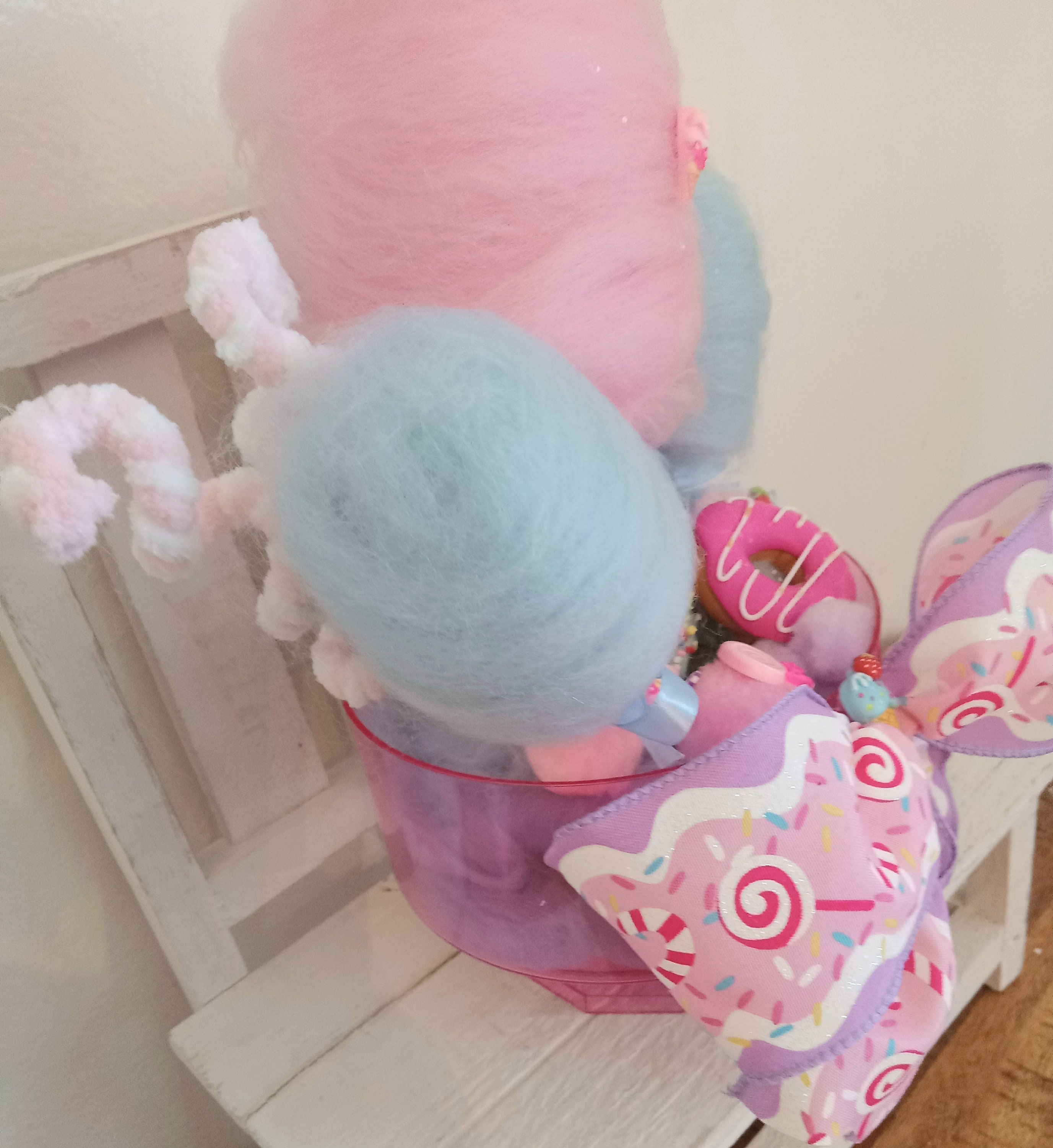 Fake Cotton Candy Centerpiece, Candyland Party Decorations, Faux Candy ...