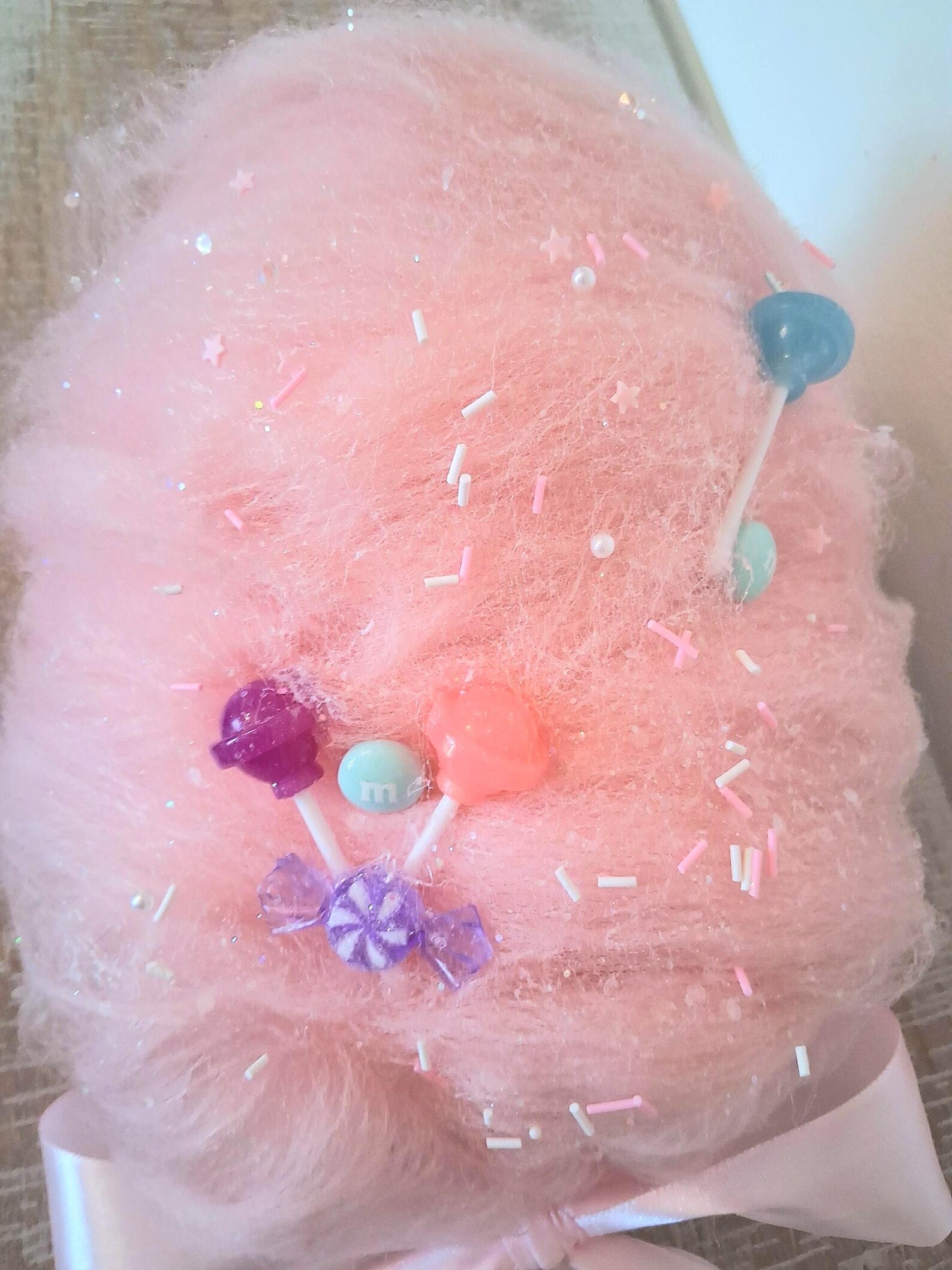 Faux Cotton Candy With Extra Sweets, Artificial Sugar Floss, Candyland ...
