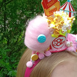 Carnival/circus Themed Headpiece, Popcorn Headband, Carnival Tiara ...