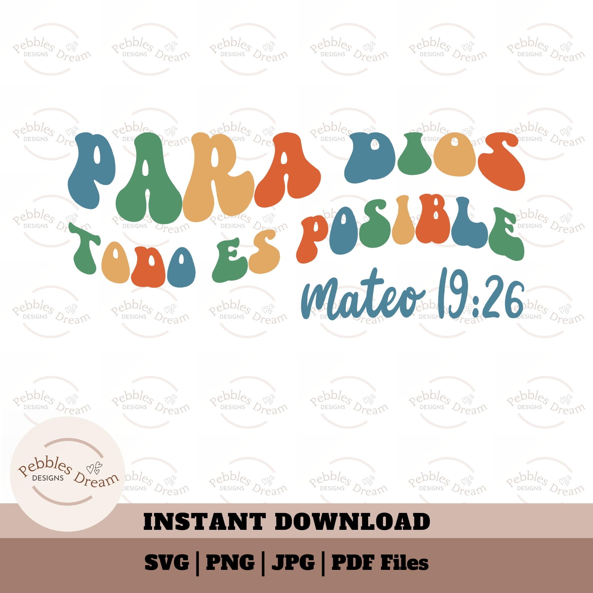 Para Dios Todo Es Posible Svg, Png Sublimation, Bible Verse Svg En ...