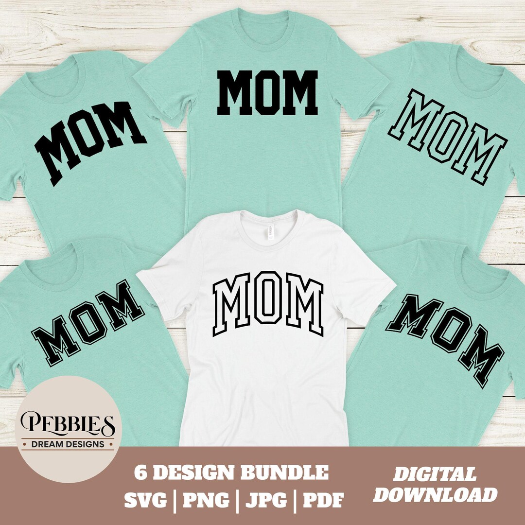 Mom Varsity Svg Png, Mom Varsity Bundle, Mom Varsity Letters Svg, Mom ...