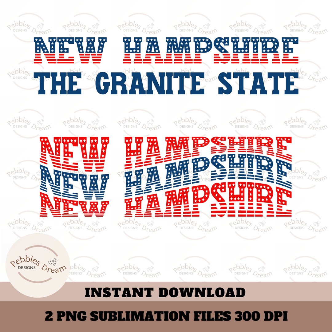 Patriotic New Hampshire Png New Hampshire the Granite State - Etsy