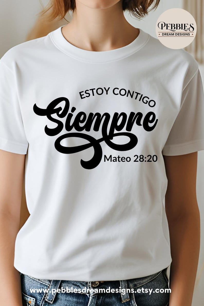 Spanish Christian SVG PNG, Estoy Contigo Siempre Mateo 28:20 Bible ...