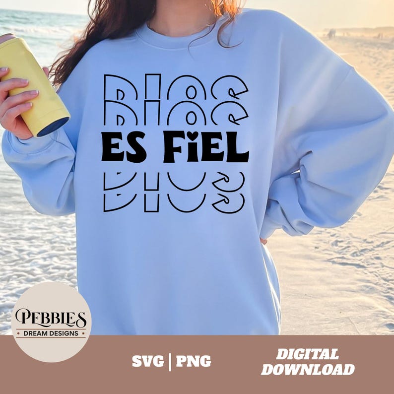 Dios Es Fiel Spanish Christian SVG PNG: Bible Verse Design (digital ...