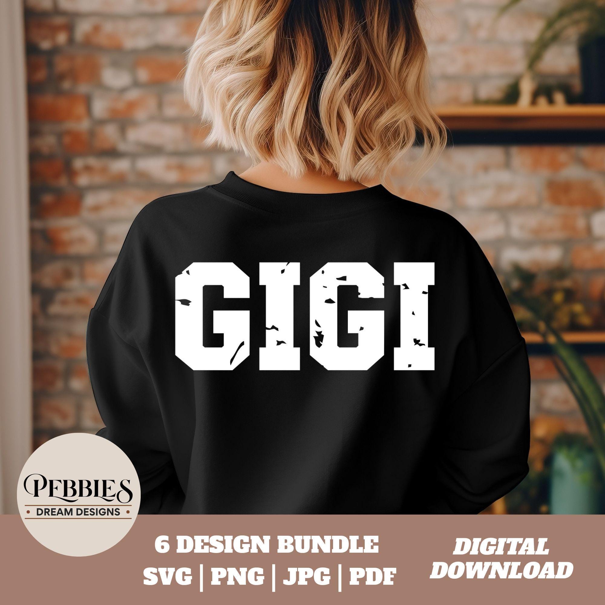 Gigi Varsity Svg Png, Gigi Varsity Distressed Bundle, Gigi Varsity ...
