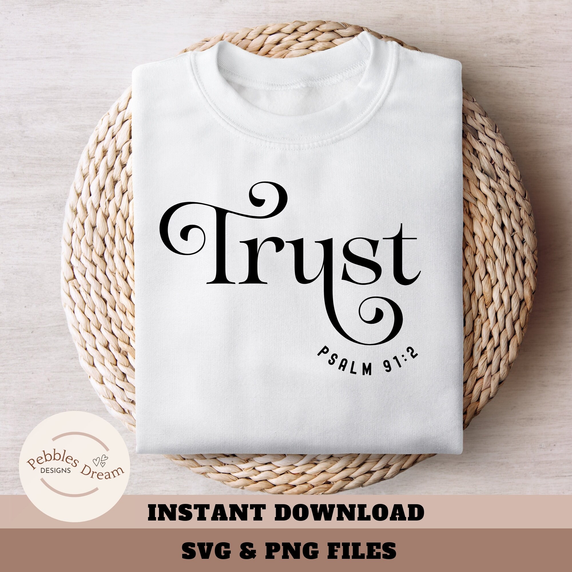 Trust Svg, Christian Svg, Christian Png, Religious Svg, Bible Verse Svg ...