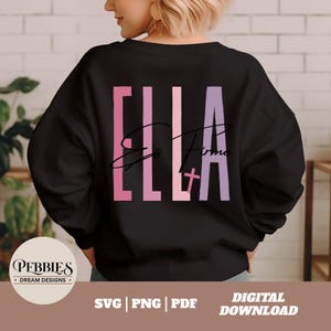 Spanish Christian Phrase SVG PNG: Ella Es Firme Clip Art (digital ...