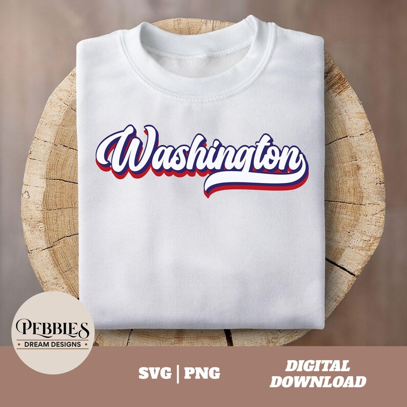 Washington SVG PNG: Script, Clipart, Cut Files, Sublimation Design ...