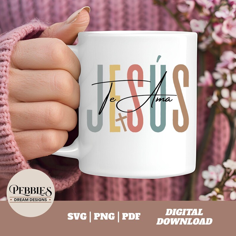 Frase Religiosa Español Svg, Jesus Te Ama Svg, Frase Biblica Svg, Frase ...