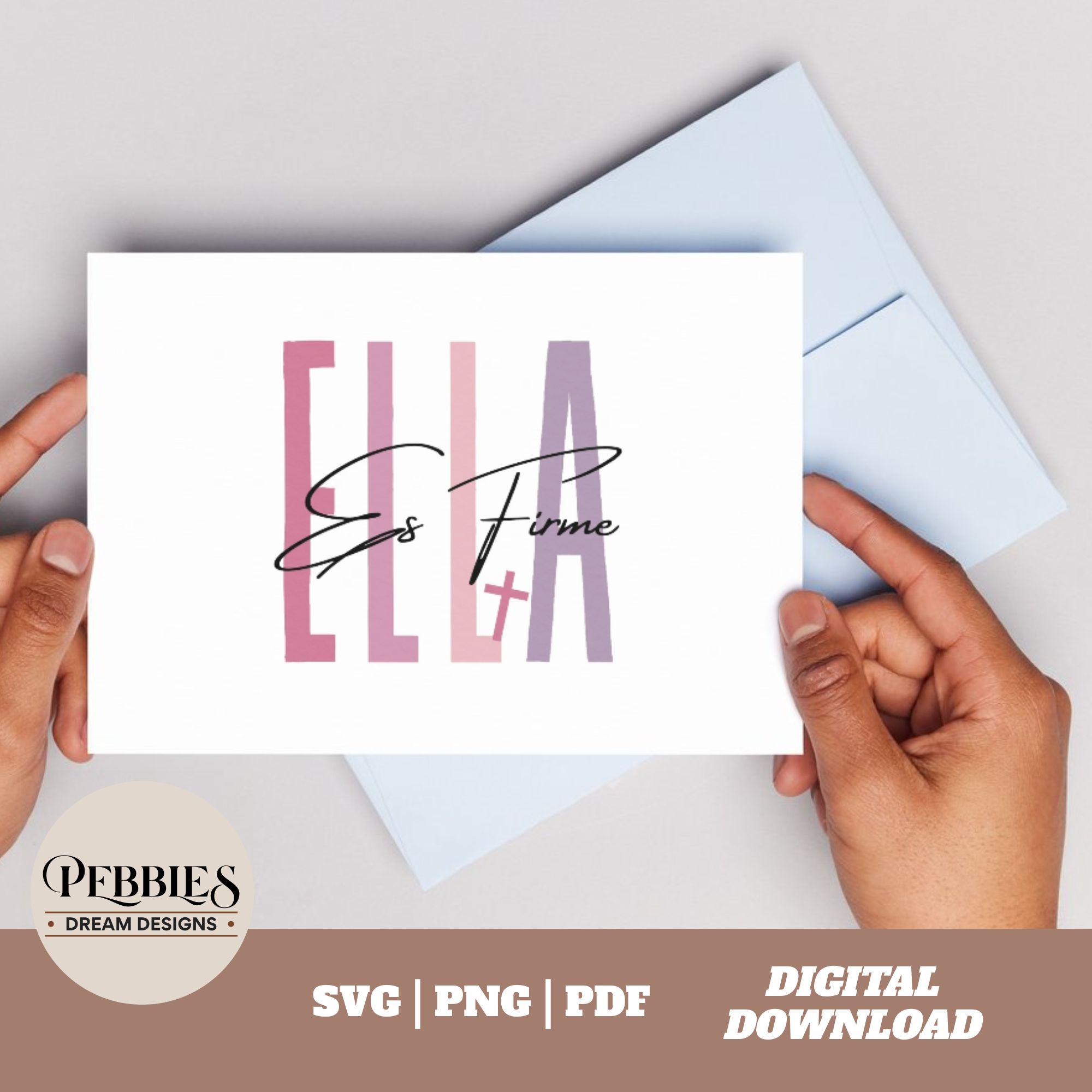Spanish Christian Phrase SVG PNG: Ella Es Firme Clip Art (digital ...
