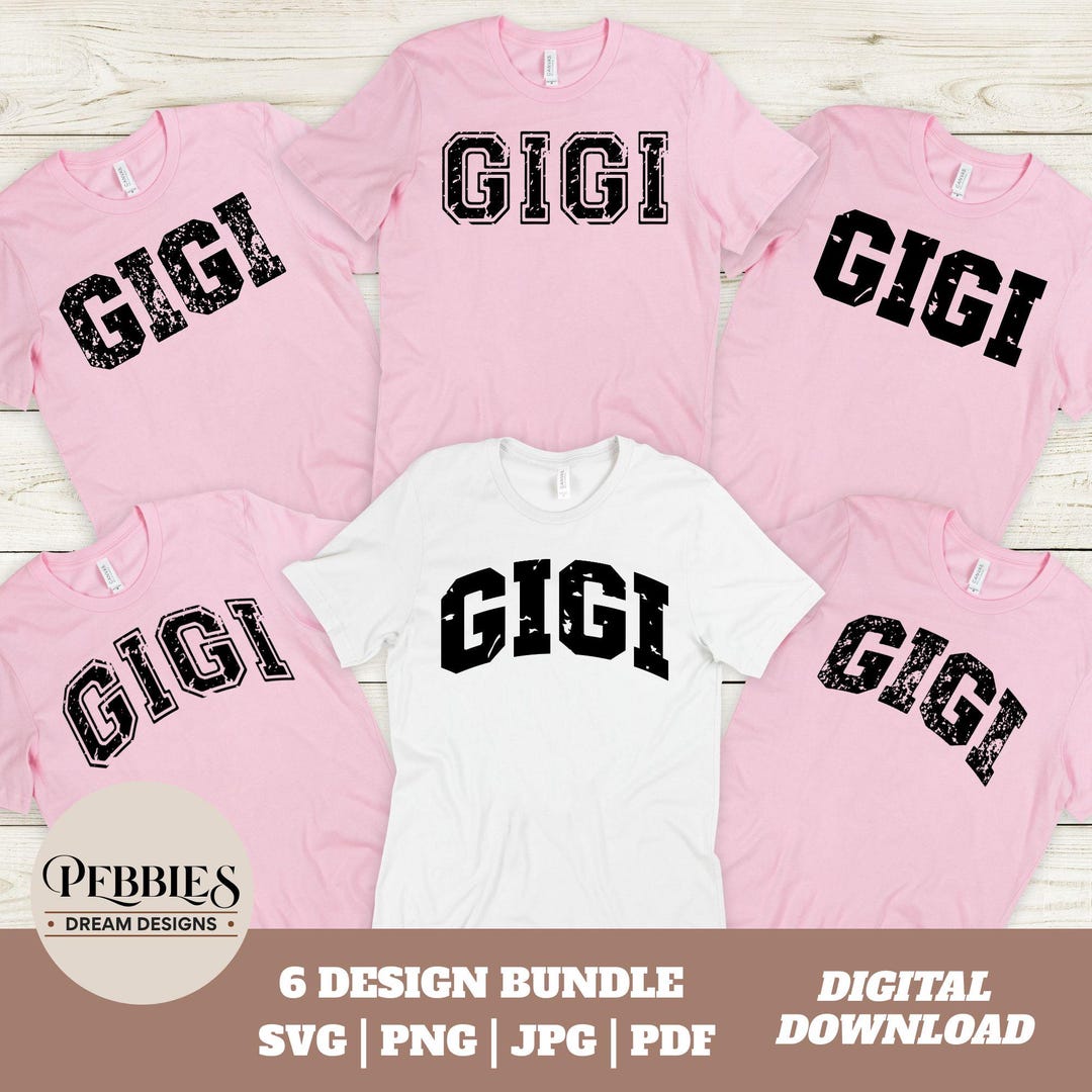 Gigi Varsity Svg Png, Gigi Varsity Distressed Bundle, Gigi Varsity ...