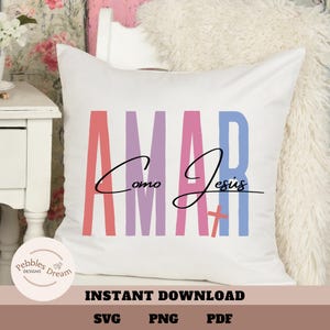 Frase Religiosa Español Svg, Amar Como Jesus Svg, Frase Biblica Svg ...