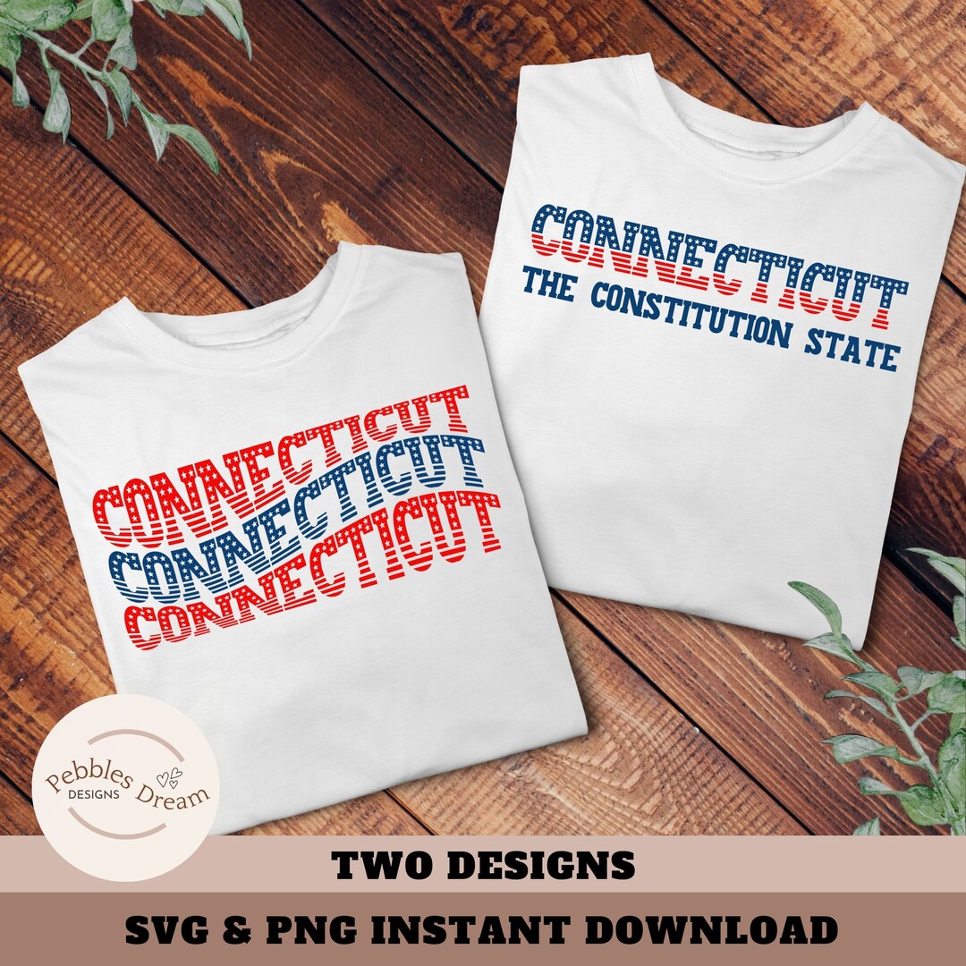 Patriotic Connecticut Sublimation, Connecticut Constitution State, July ...