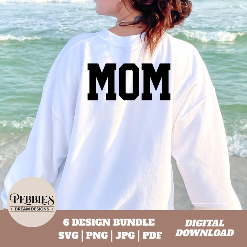 Mom Varsity Svg Png, Mom Varsity Bundle, Mom Varsity Letters Svg, Mom ...